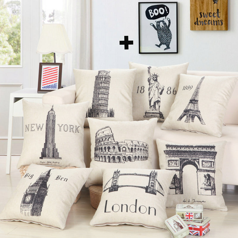 Cushions Great Buildings of the World – Confetti Living